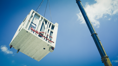 Lego für Große: Badmodule für Häuser in Holzbauweise